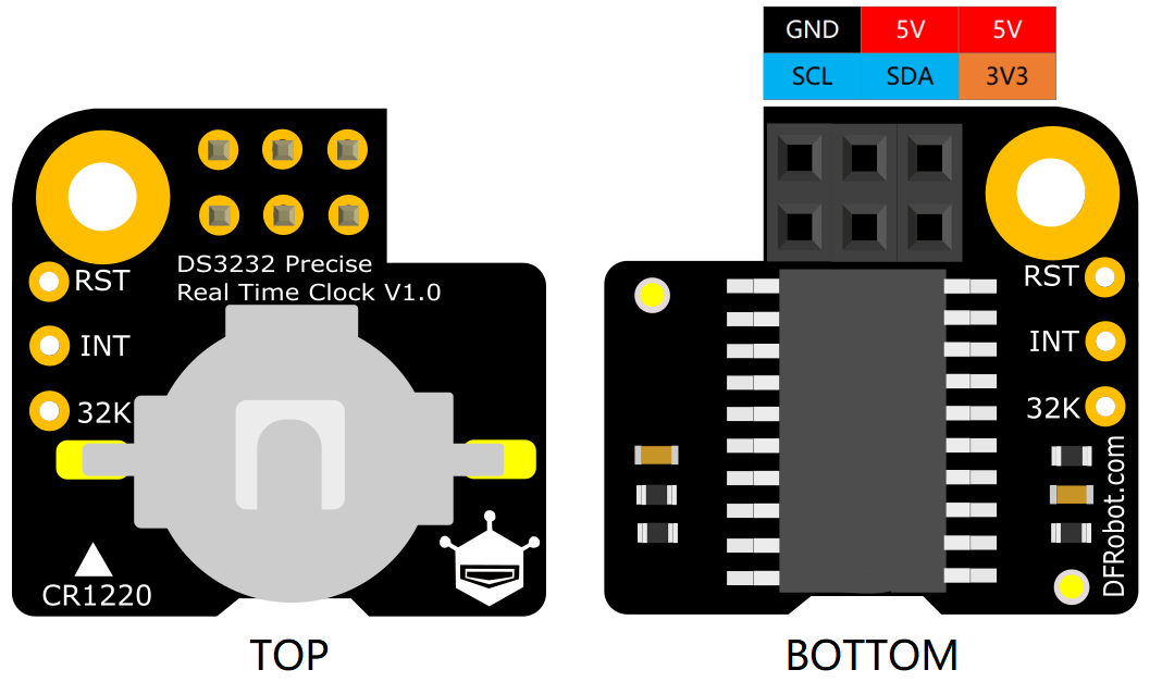 DFROBOT DFR0820 DS3232高精度时钟模块（兼容树莓派） 产品资料 使用教程
